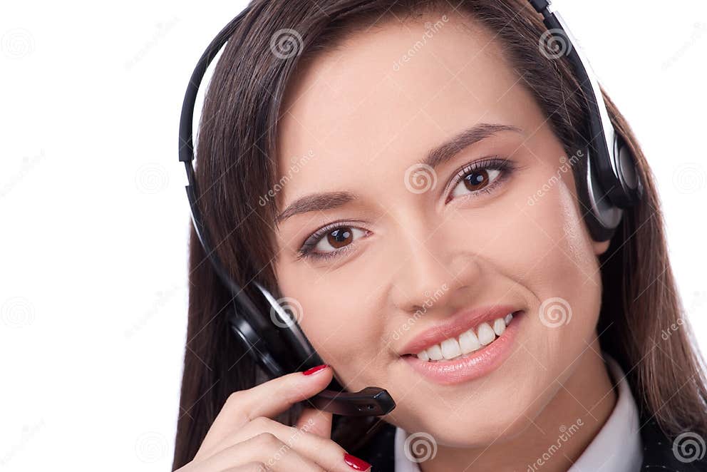 Operator of call center stock image. Image of office - 22842201