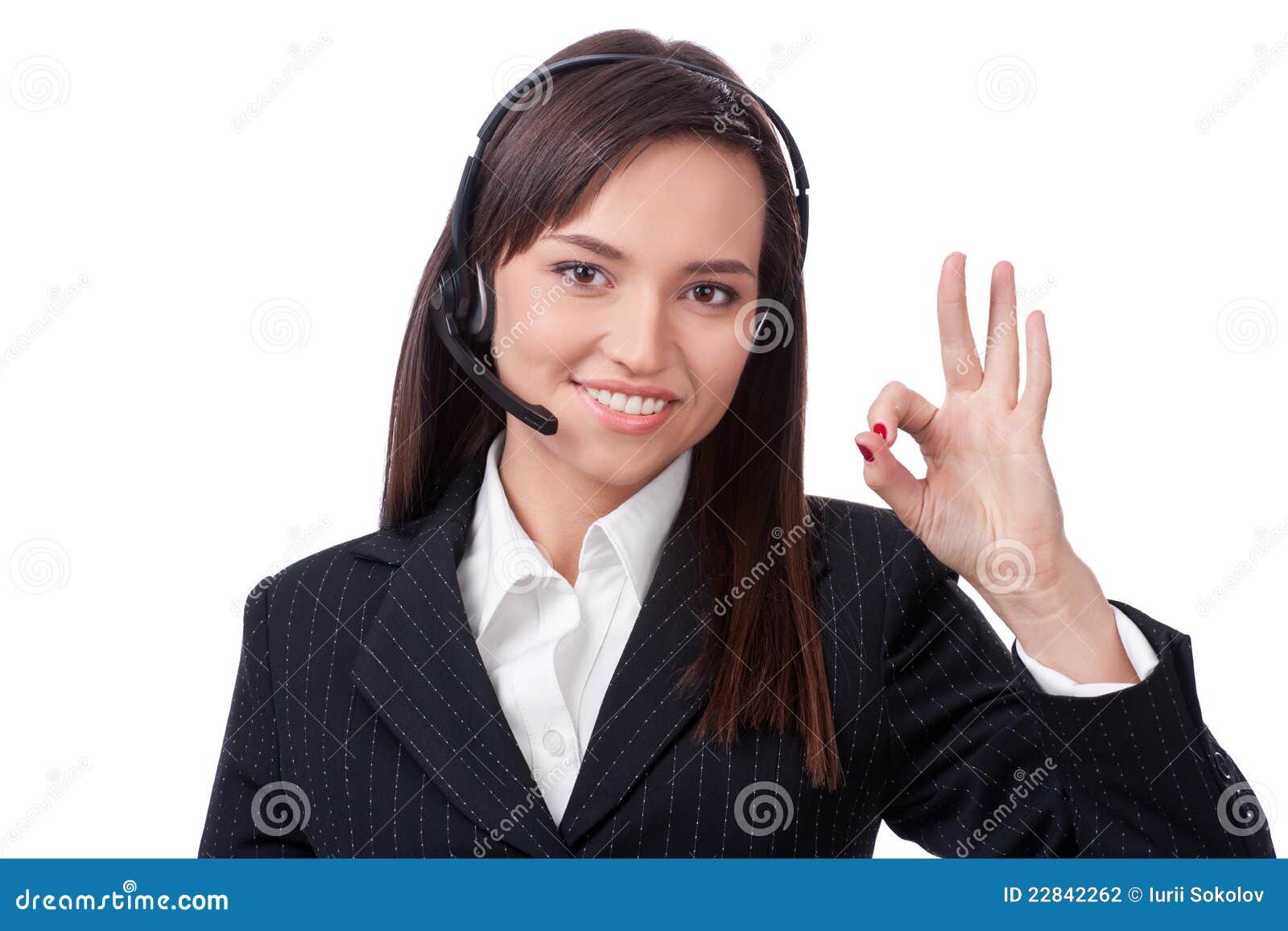 Operator of call center stock photo. Image of secretary - 22842262