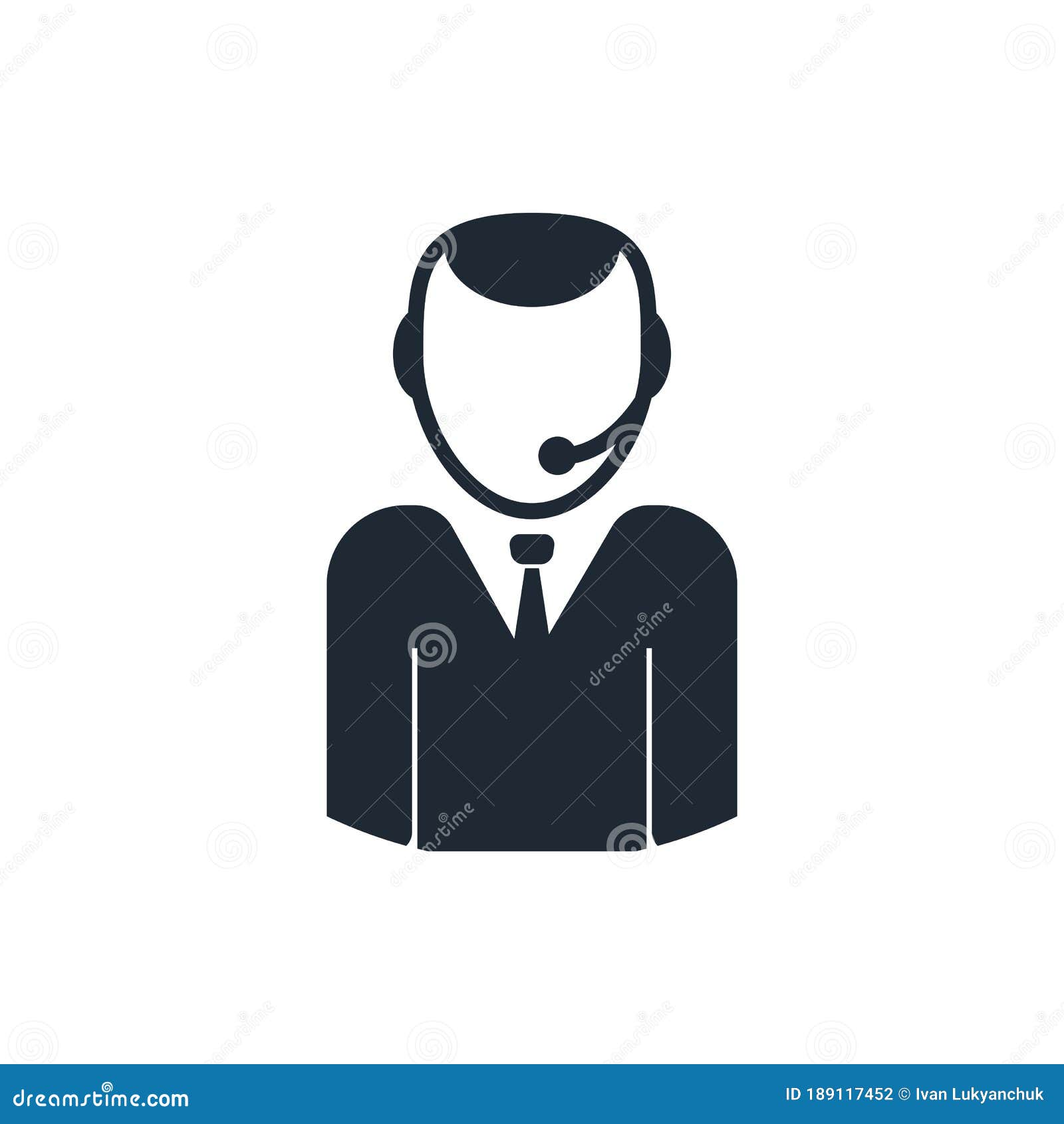 Operator call center icon stock vector. Illustration of employee ...