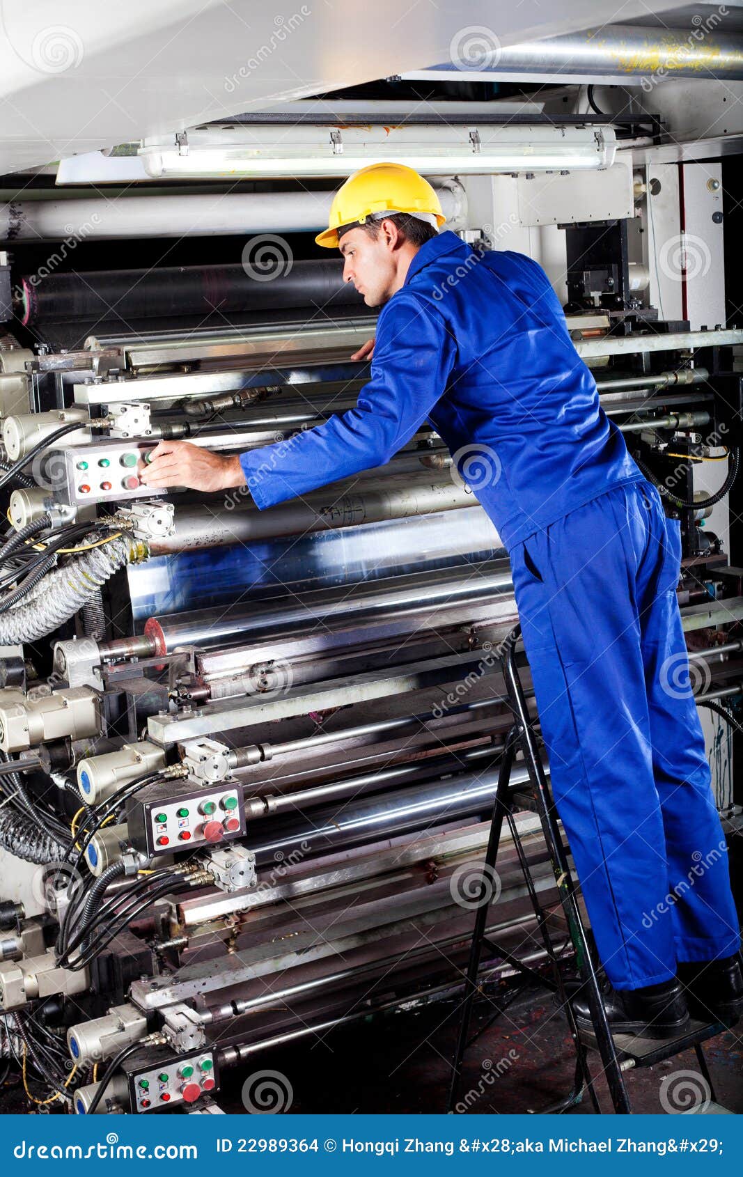 Operator checking machine stock photo. Image of collar - 22989364