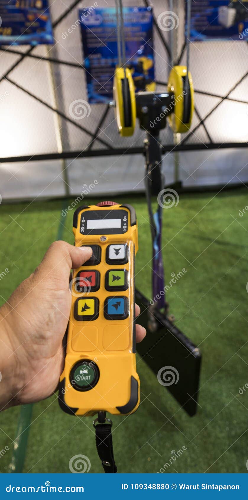 Operator Control Industrial Crane. Stock Photo - Image of crane ...