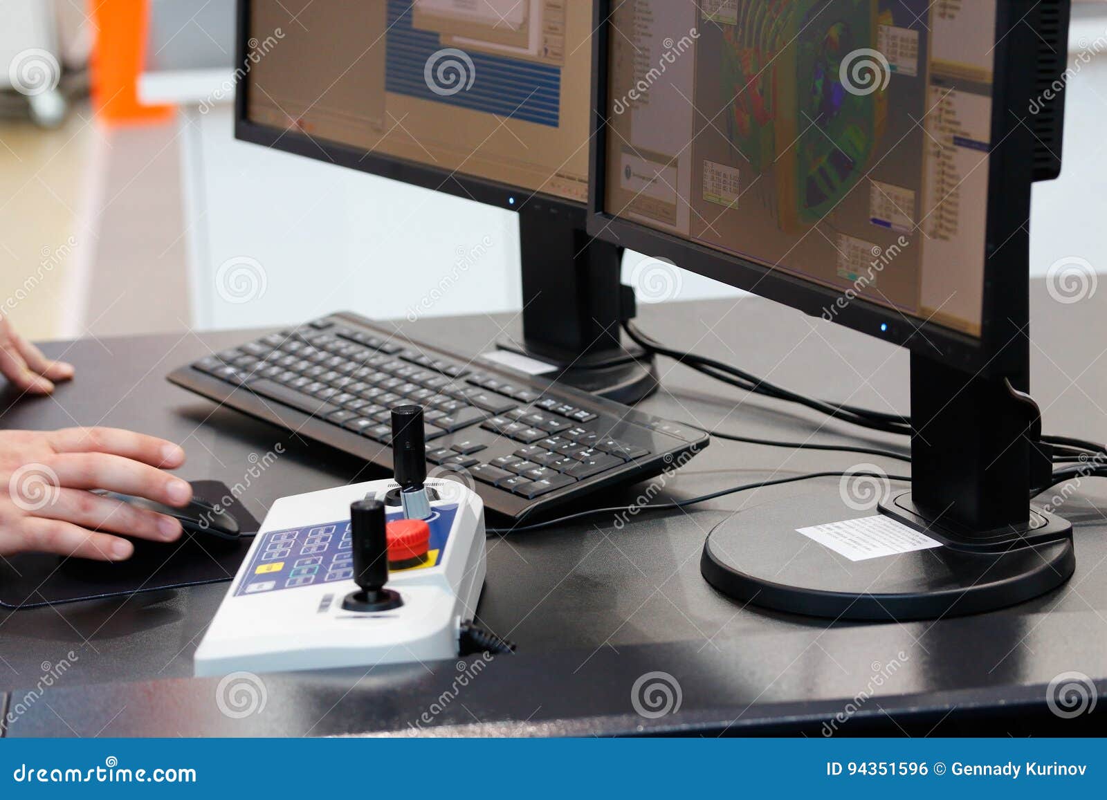 Operator Controls the Coordinate Measuring Process Stock Photo - Image ...