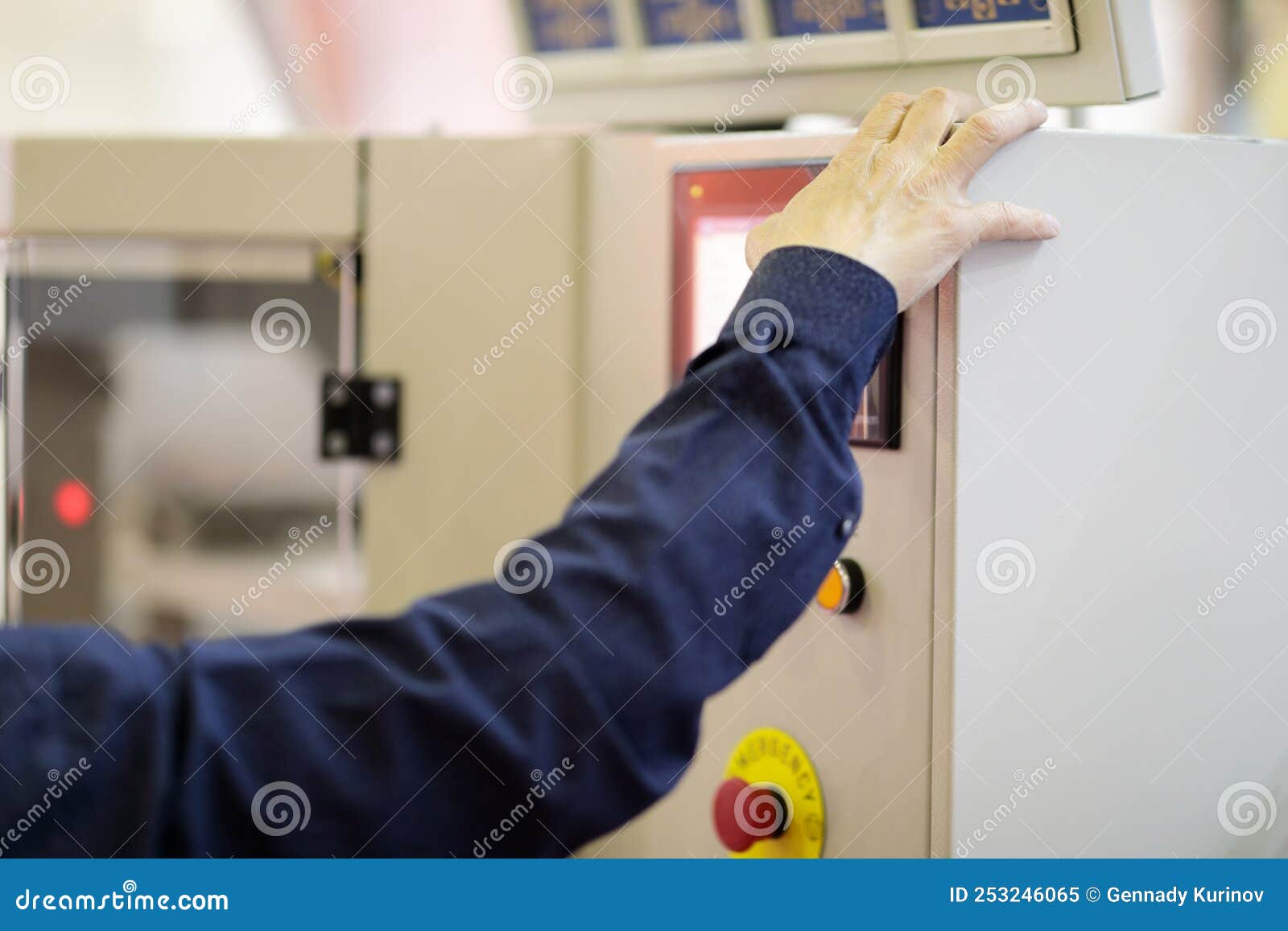 Operator Controls Industrial Equipment Stock Image - Image of device ...