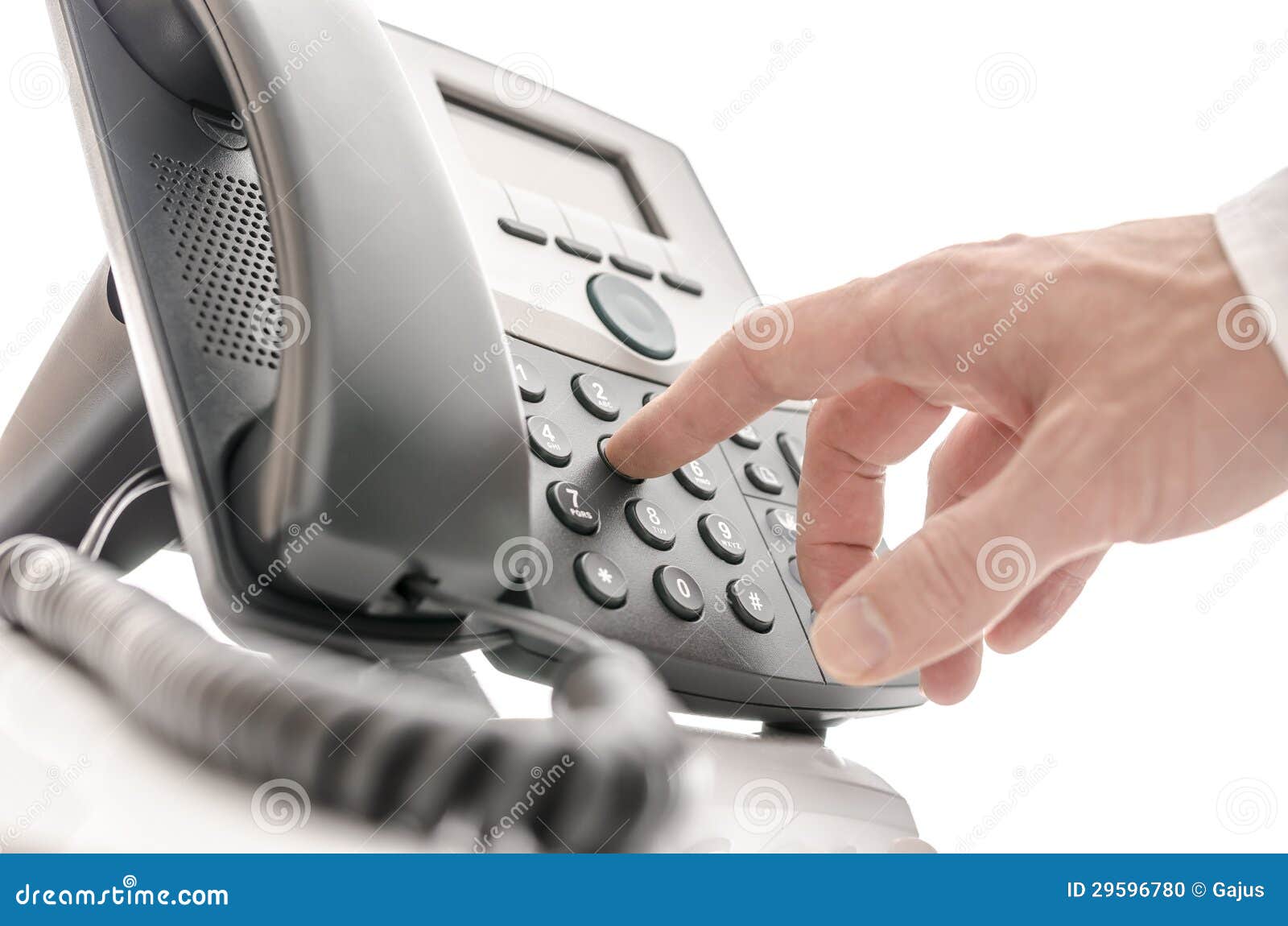 Operator Dialing a Phone Number Stock Photo - Image of phone, keyboard ...