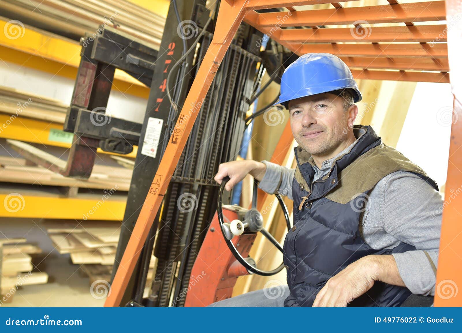 Operator Driving Trolley at Work Stock Photo - Image of operator ...