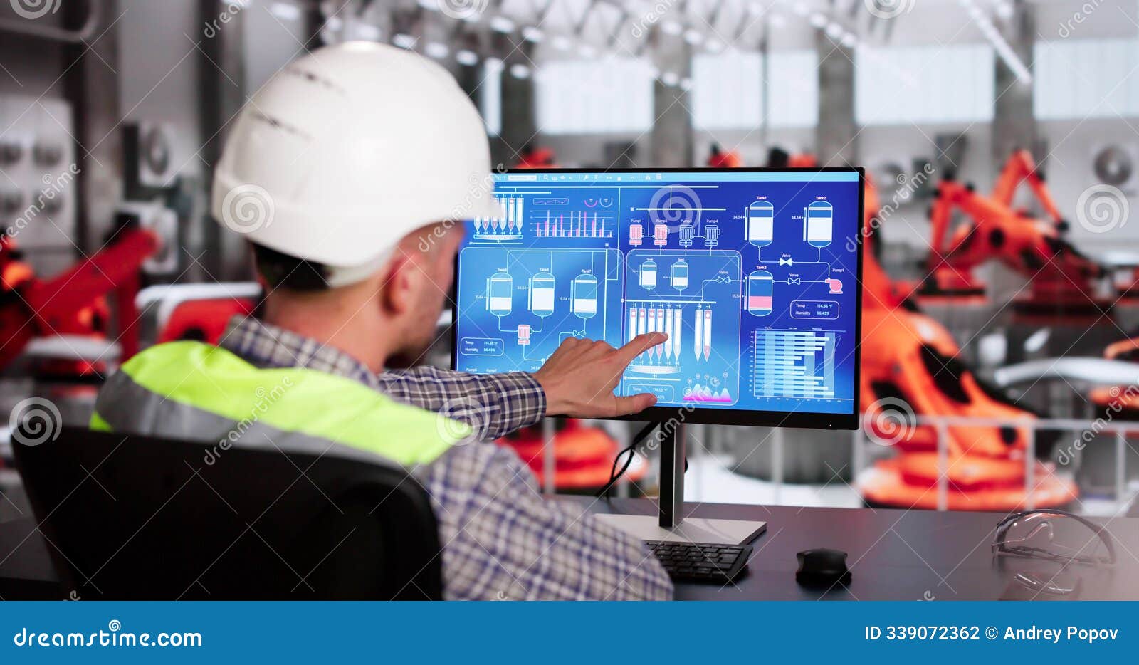 Operator and Engineer Monitor SCADA System Stock Photo - Image of ...