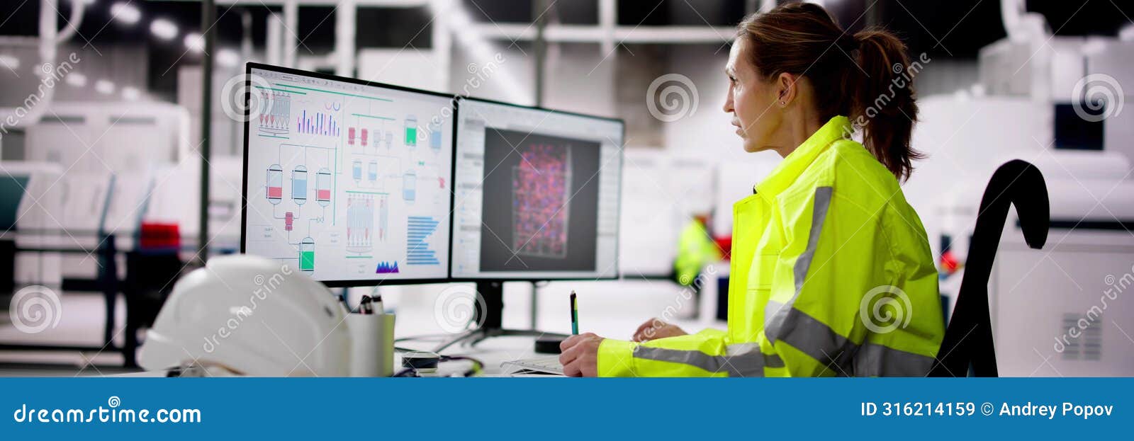 Operator And Engineer Monitor SCADA System Royalty-Free Stock Photo ...