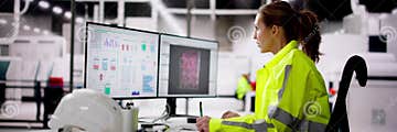 Operator and Engineer Monitor SCADA System Stock Image - Image of ...