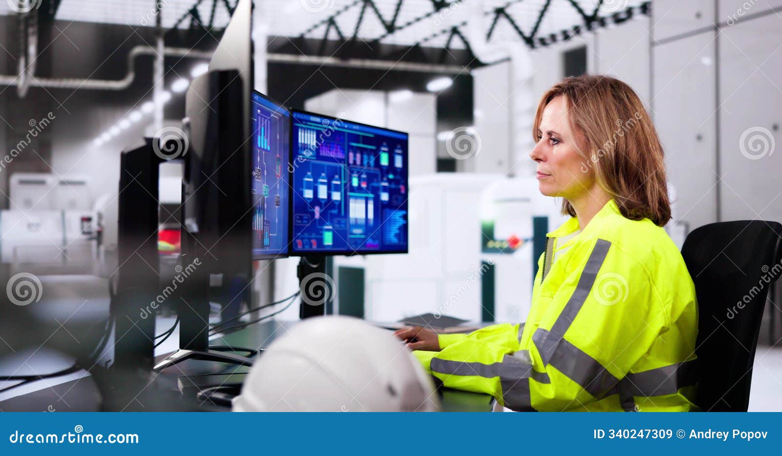 Operator And Engineer Monitor SCADA System Royalty-Free Stock Photo ...