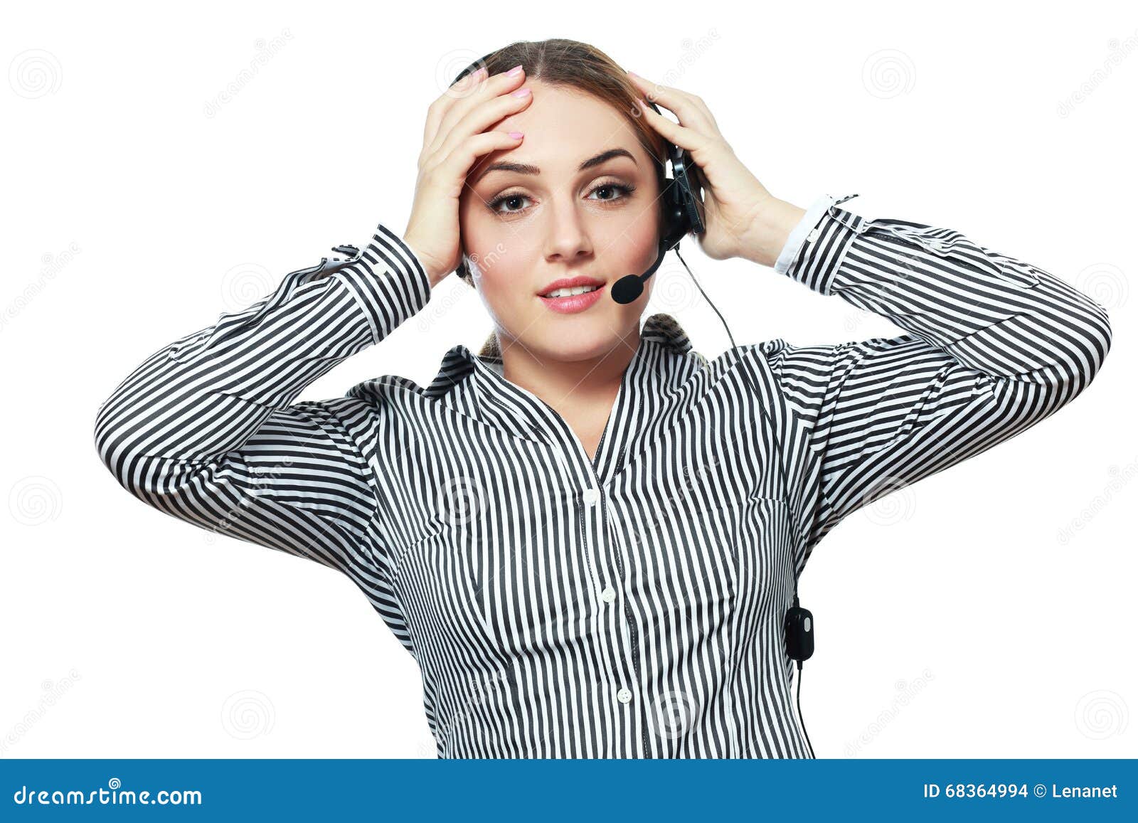 Operator feel crazy stock photo. Image of fail, businesswoman - 68364994