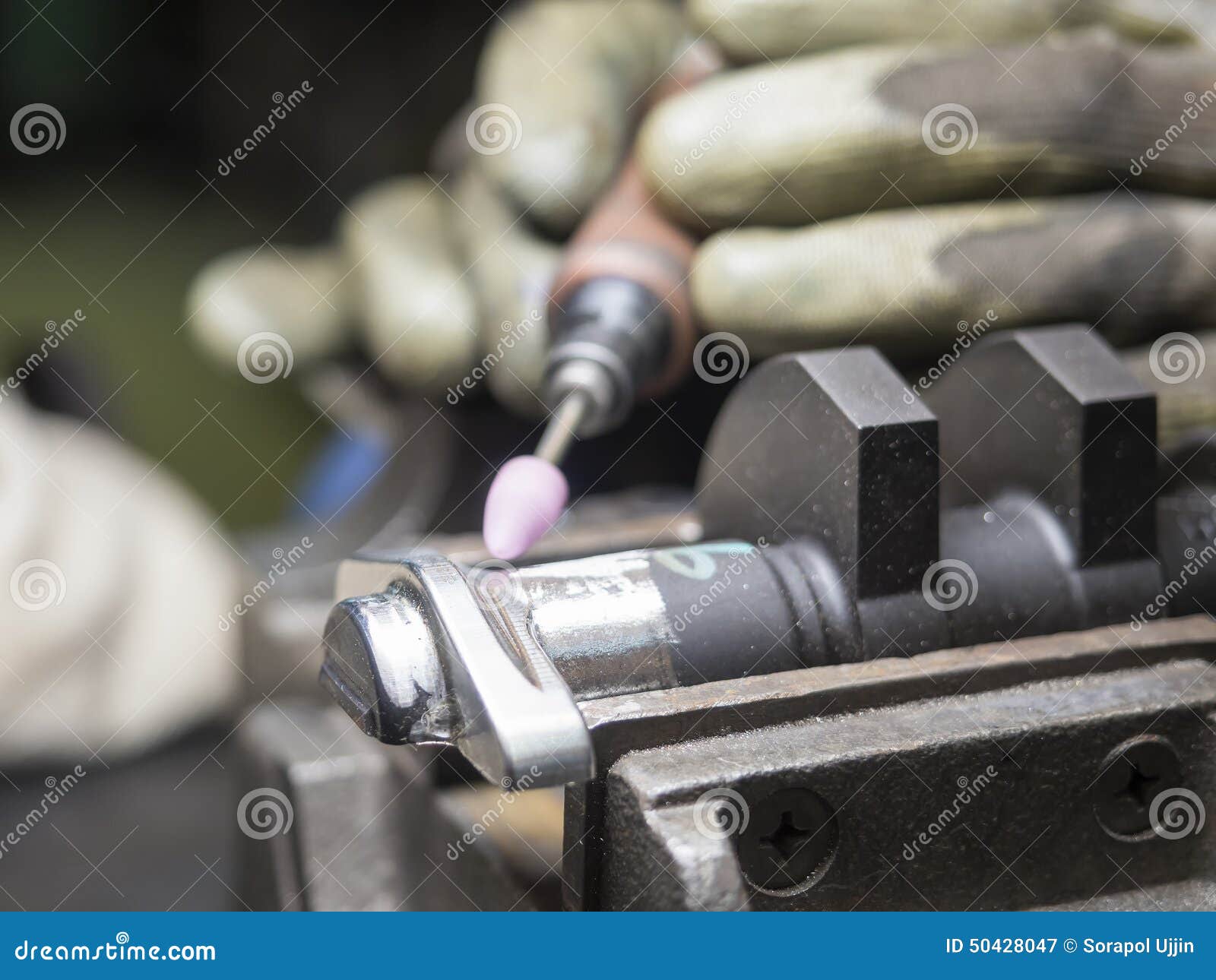 Operator Finishing Mold and Die Parts Stock Image - Image of industrial ...