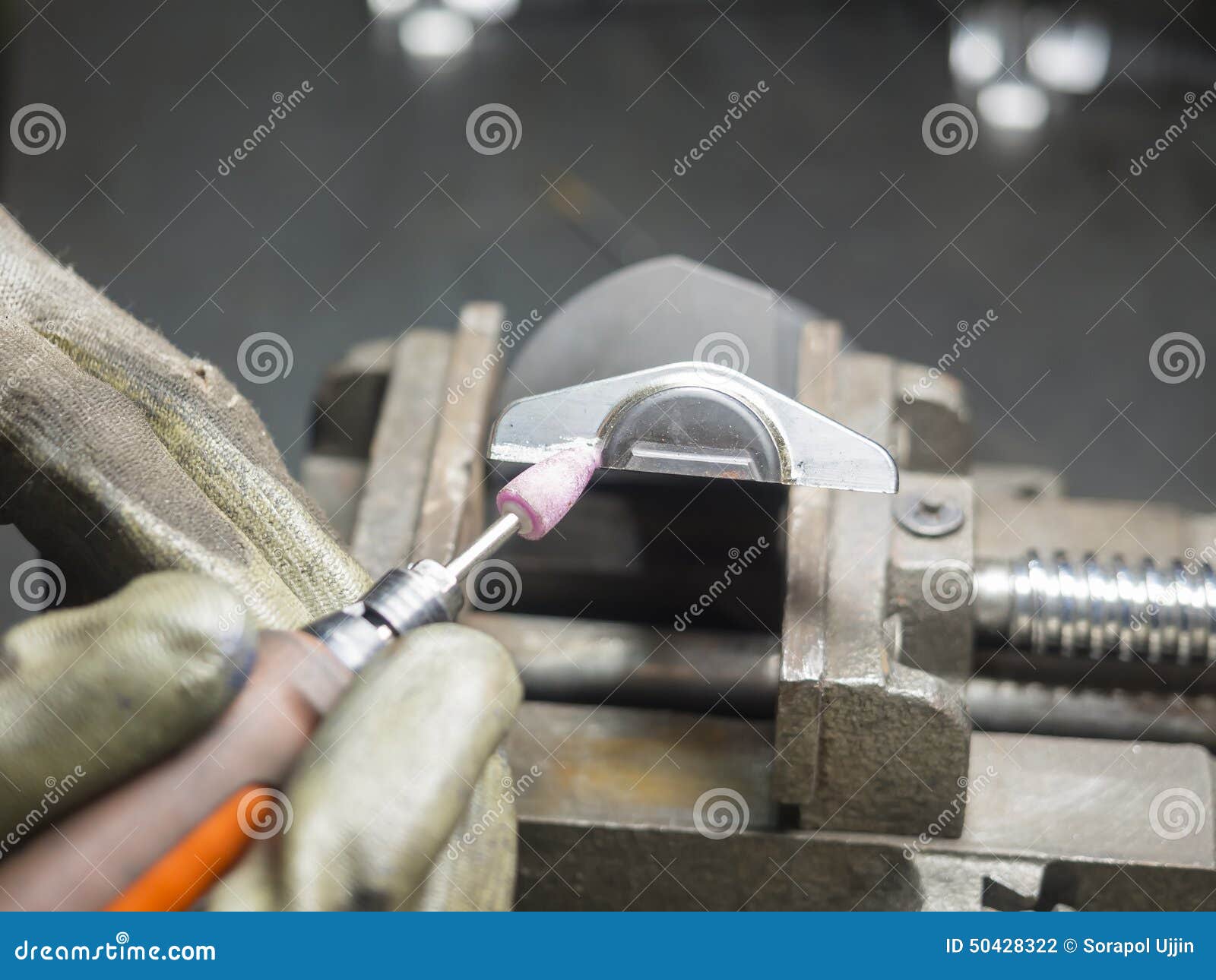 Operator Finishing Mold and Die Parts Stock Photo - Image of grinding ...