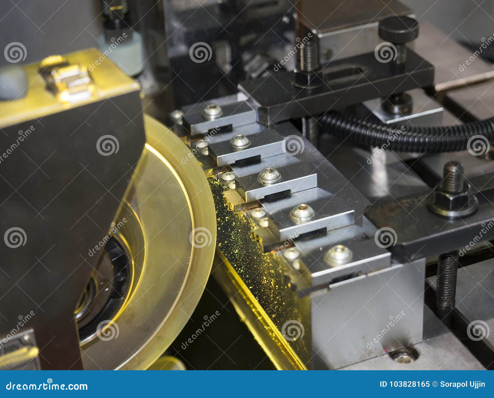 Operator Grinding and Inspection High Precision Automotive Part Stock ...