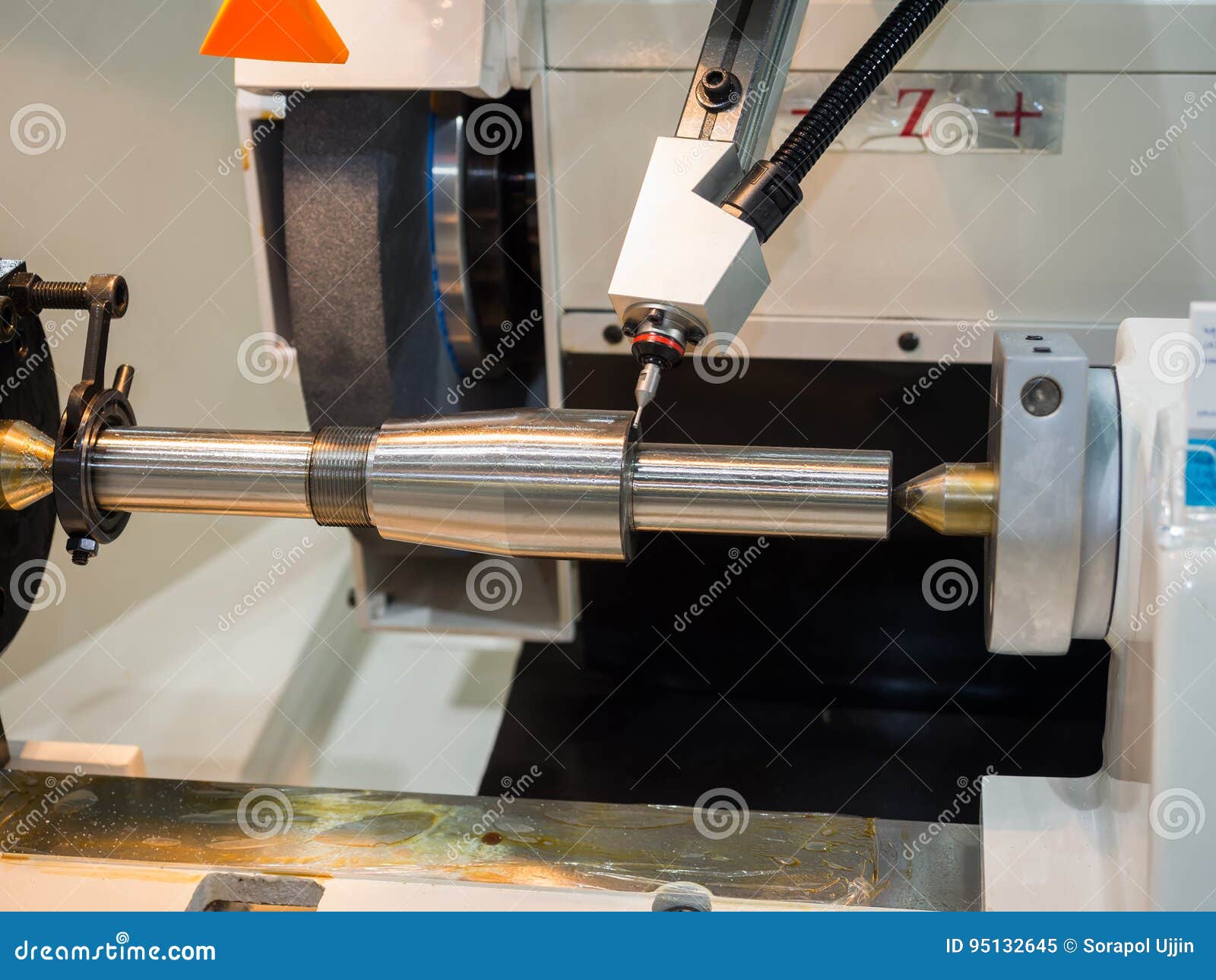 Operator Grinding and Inspection High Precision Automotive Part Stock ...