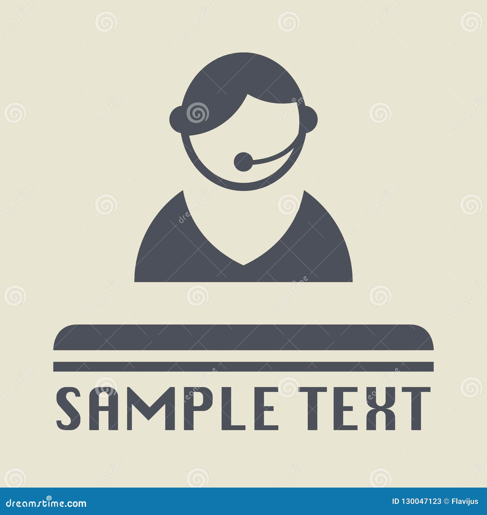 Operator in Headset Icon or Sign Stock Vector - Illustration of design ...