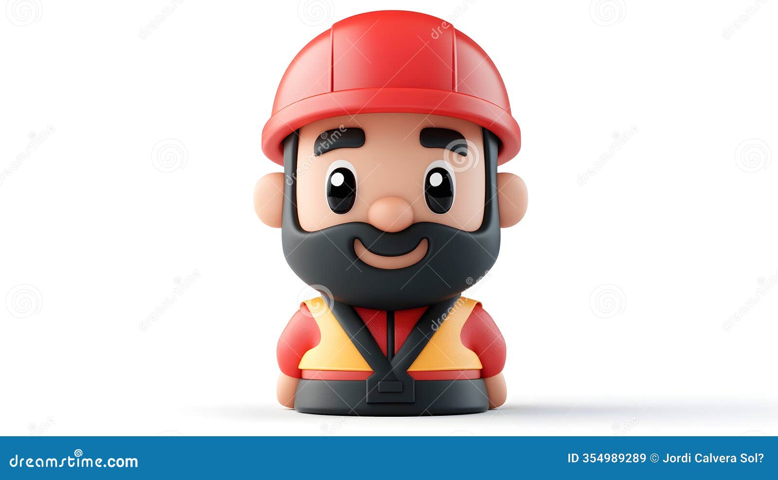 An Operator with a Helmet, 3D Render Style, Transparent Background. Cut ...