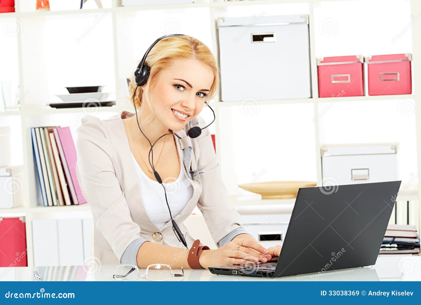Operator help stock image. Image of girl, assistant, desk - 33038369