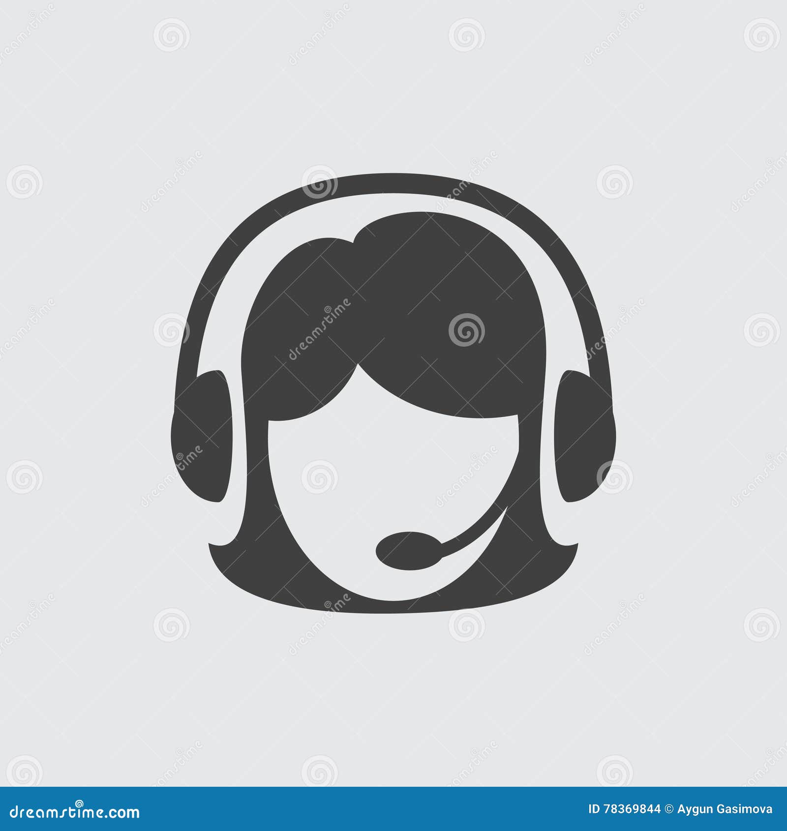 Operator icon illustration stock vector. Illustration of headphones ...