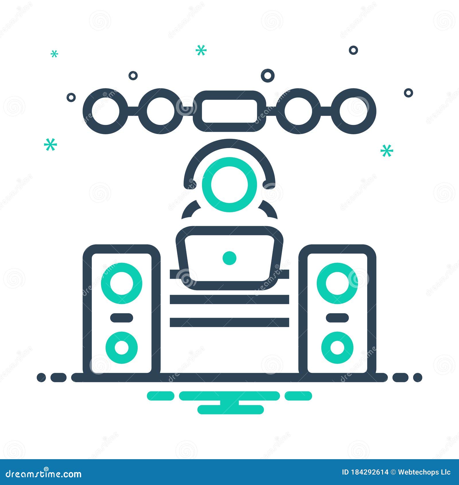 Mix Icon for Operator, Sound System and Music Stock Vector ...