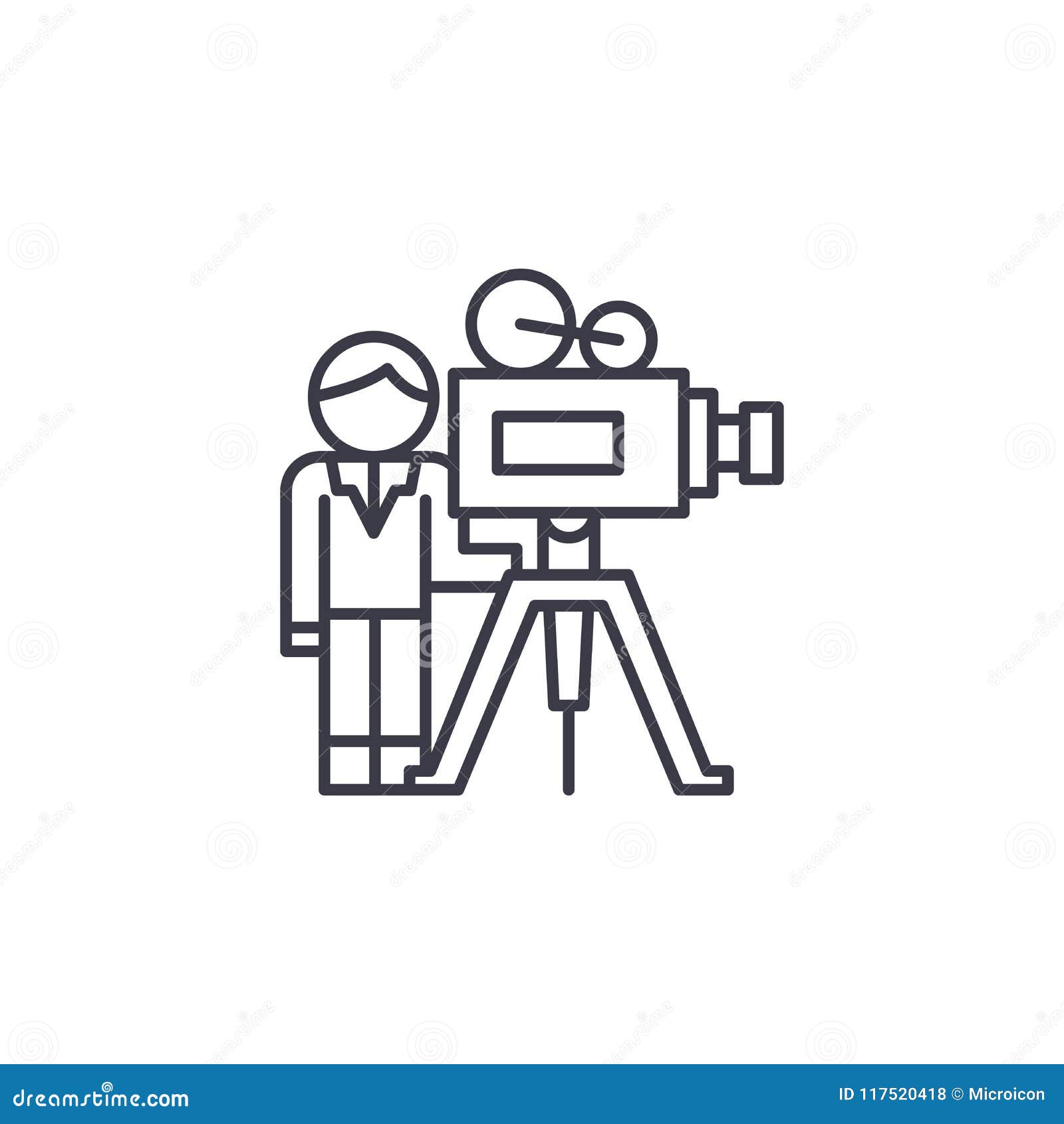 Operator Linear Icon Concept. Operator Line Vector Sign, Symbol ...