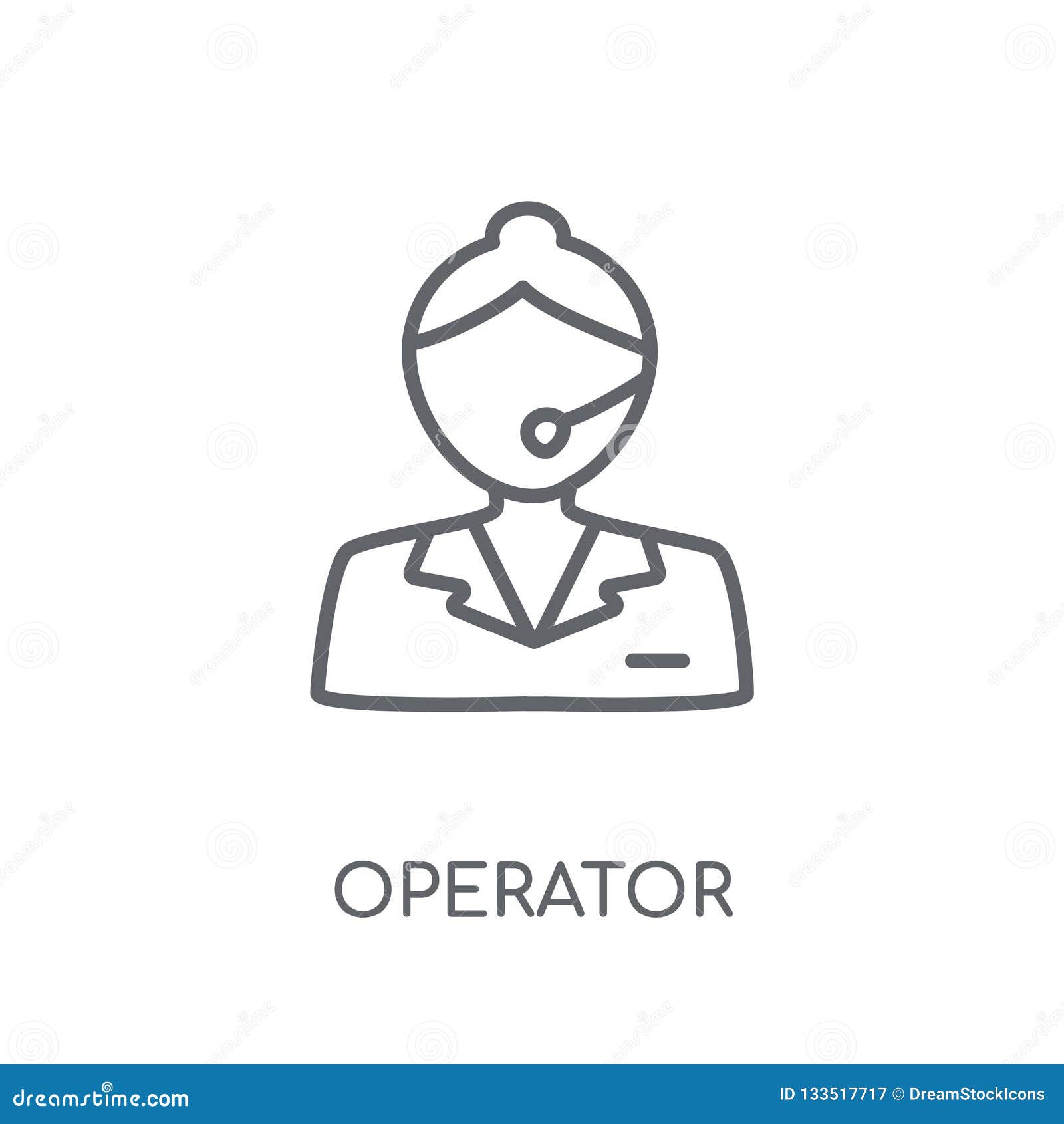 Operator Linear Icon. Modern Outline Operator Logo Concept on Wh Stock ...