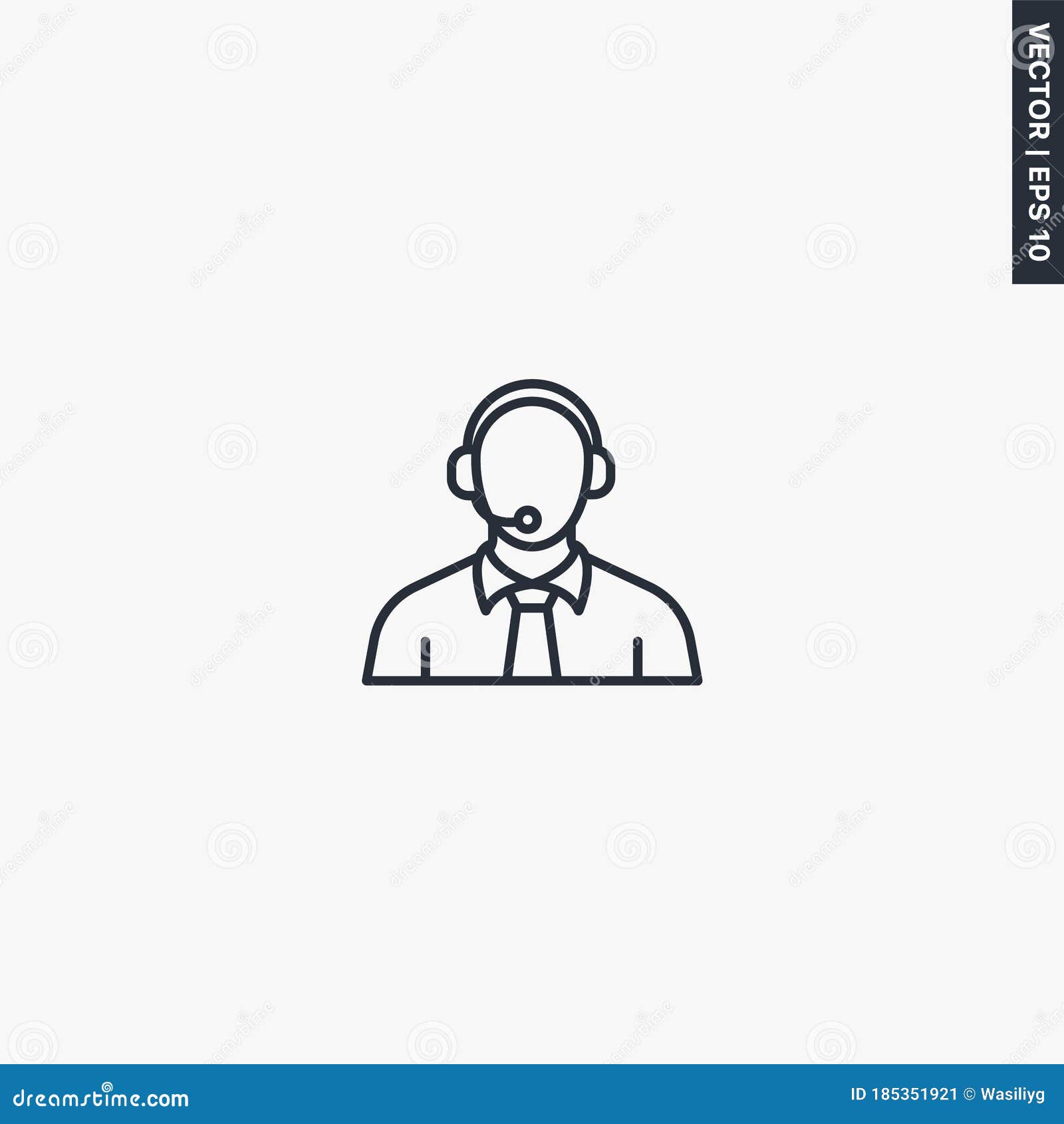 Operator, Linear Style Sign for Mobile Concept and Web Design Stock ...