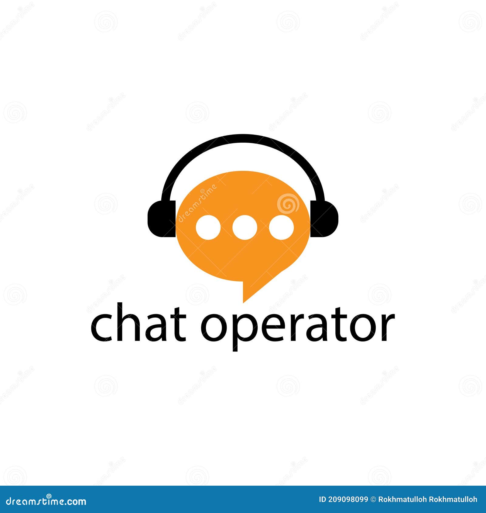 Operator Logo Vector Illustration Chat Design Stock Vector ...