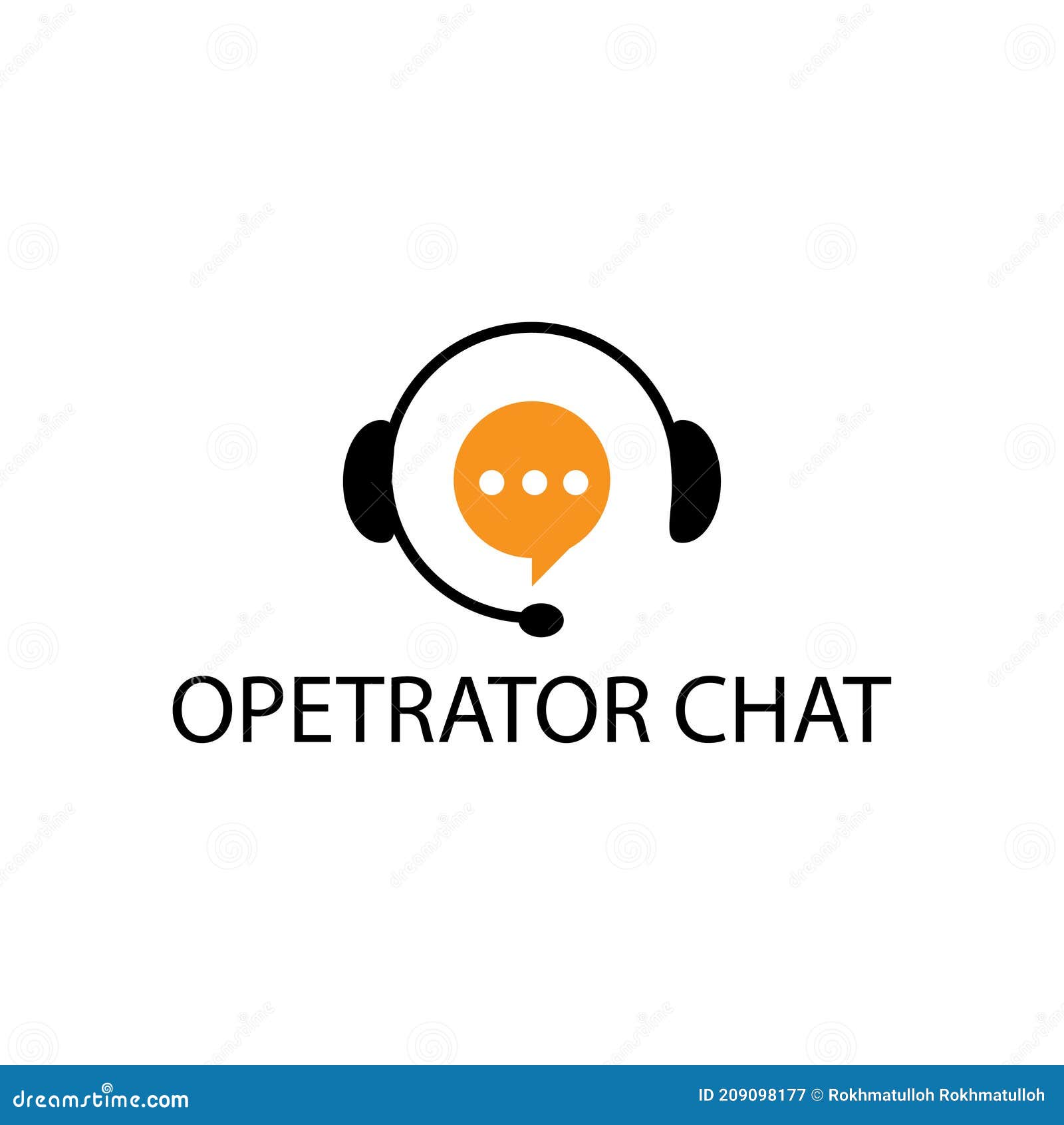 Operator Logo Vector Illustration Chat Design Stock Vector ...