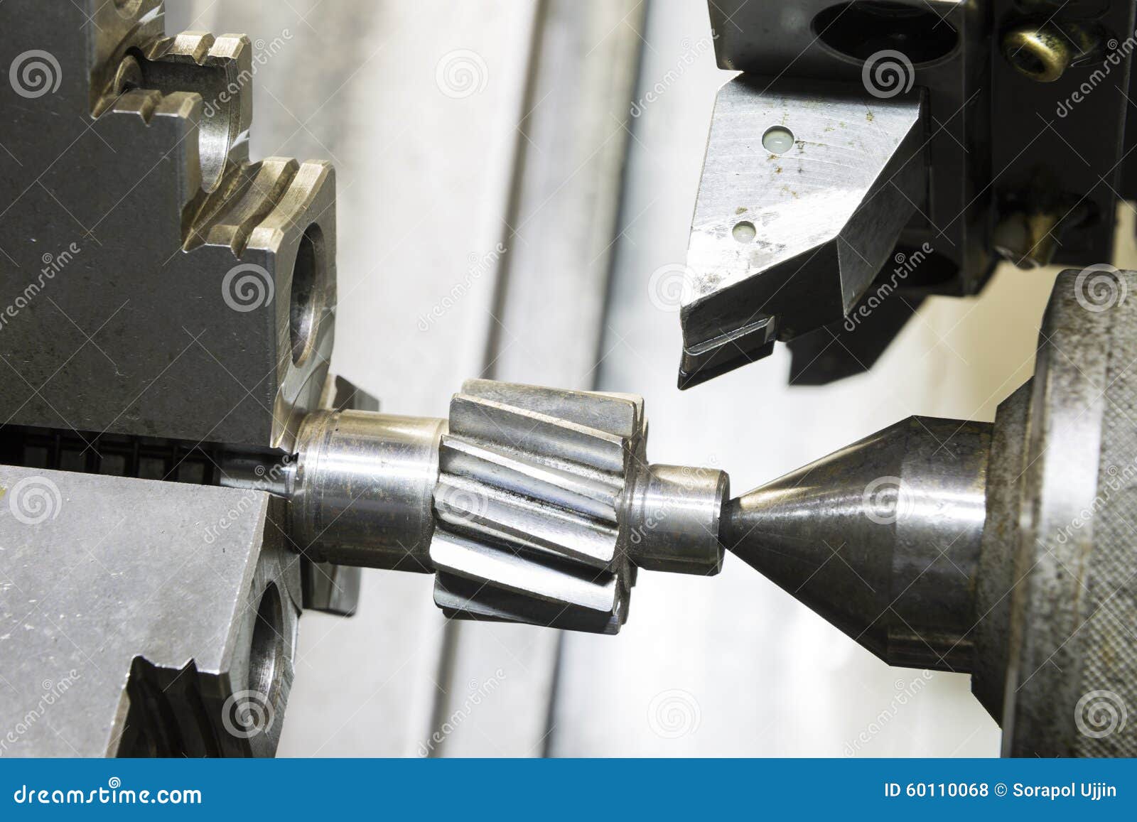 Operator Machining Automotive Gear Stock Photo - Image of chuck, engine ...