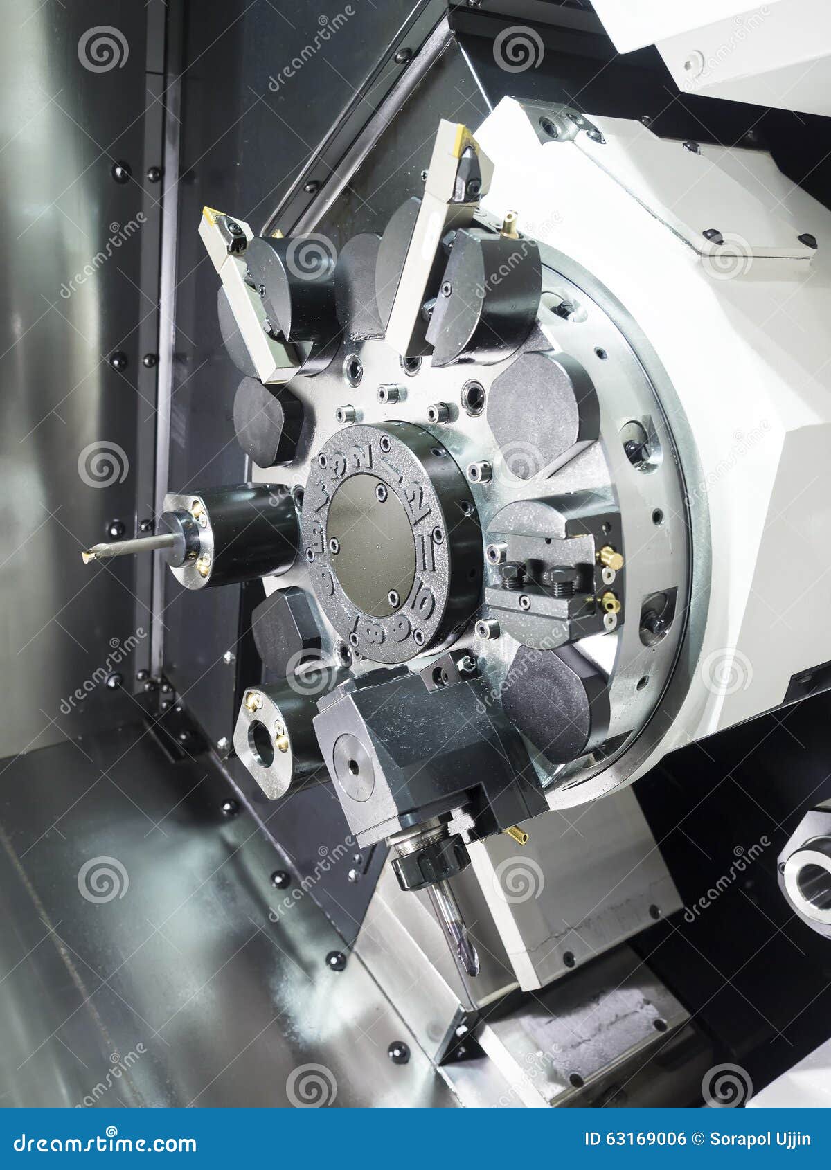 Operator Machining Automotive Part Stock Photo - Image of bore ...