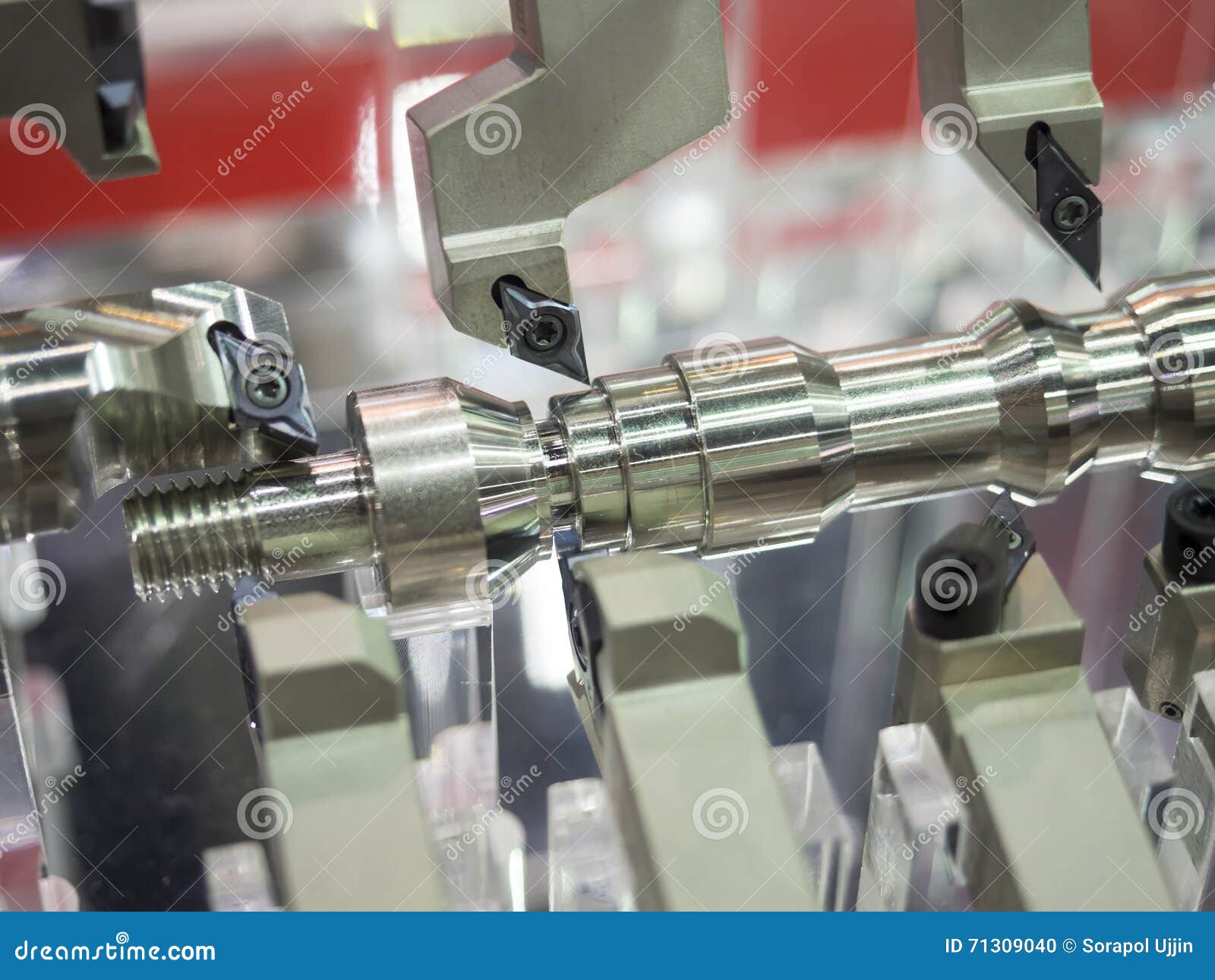 Operator Machining Automotive Part Stock Photo - Image of lathe, chuck ...
