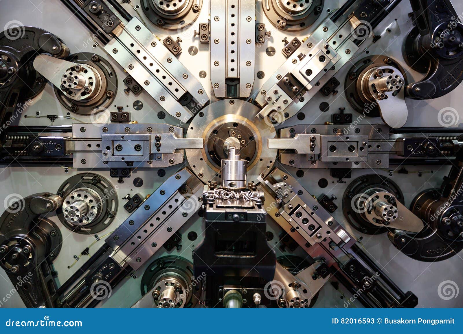 Operator Machining Automotive Part by Turning Stock Image - Image of ...