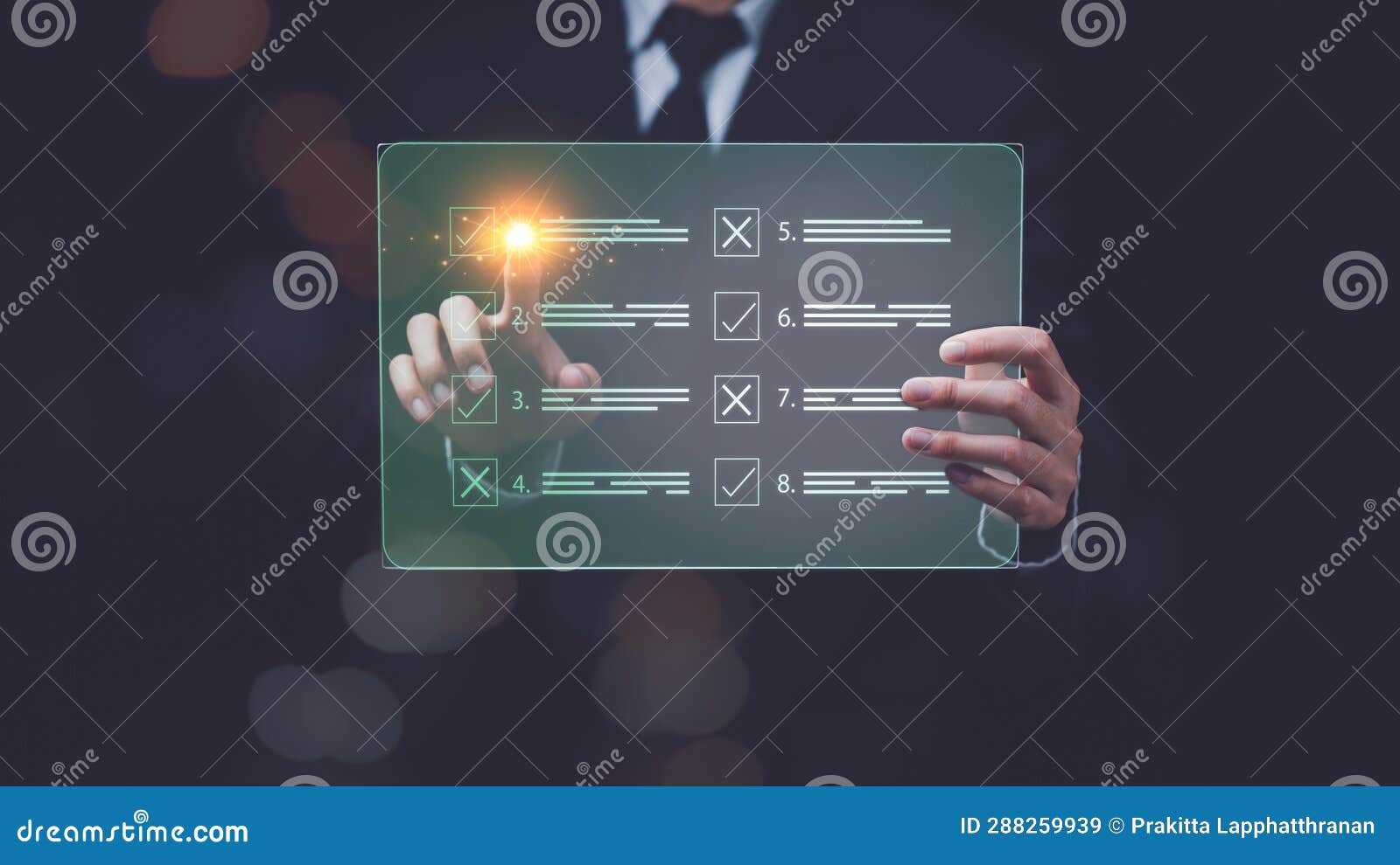 Operator Makes Mark on Survey Topic ,checkbox To Conduct Opinion and ...