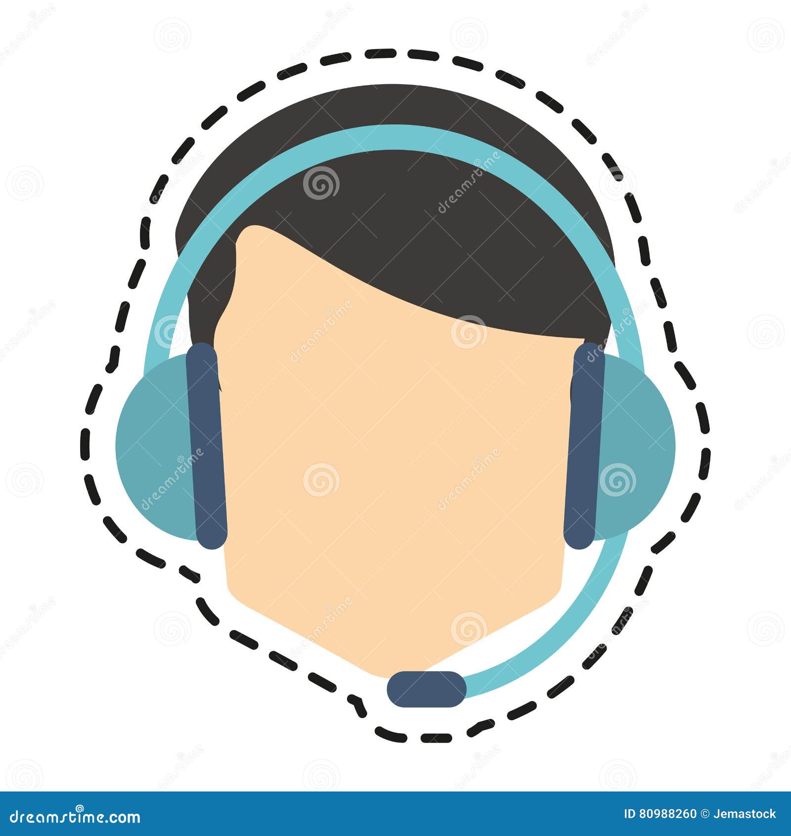 Operator man design stock vector. Illustration of support - 80988260