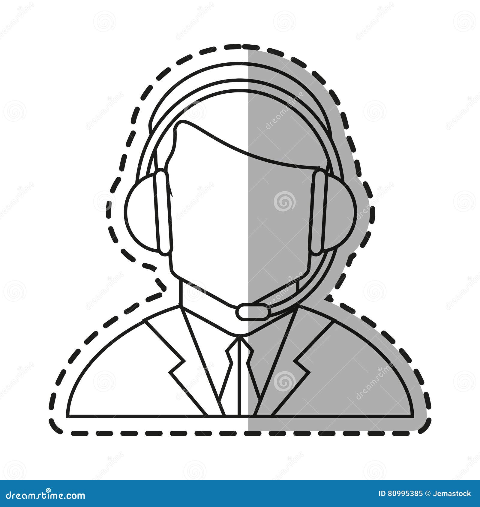 Operator man design stock vector. Illustration of support - 80995385