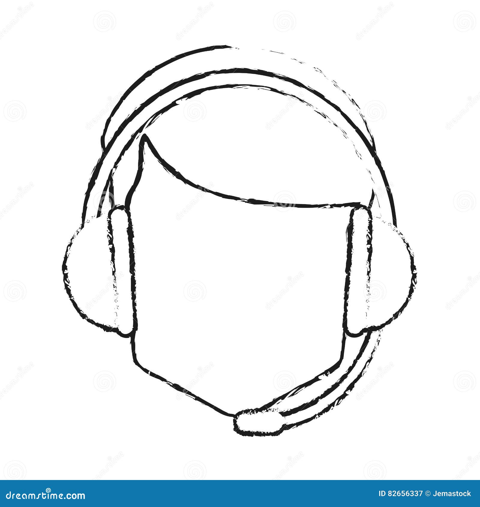 Operator Man with Headphone Design Stock Vector - Illustration of ...