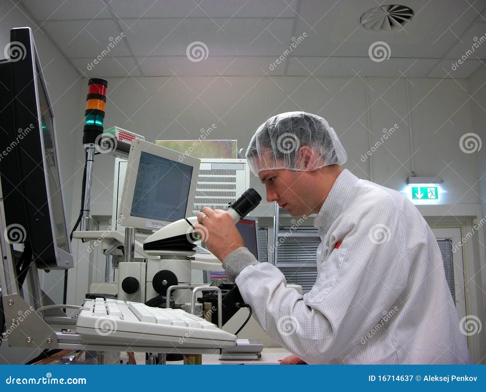 Operator of the Measuring Station Stock Image - Image of operator ...