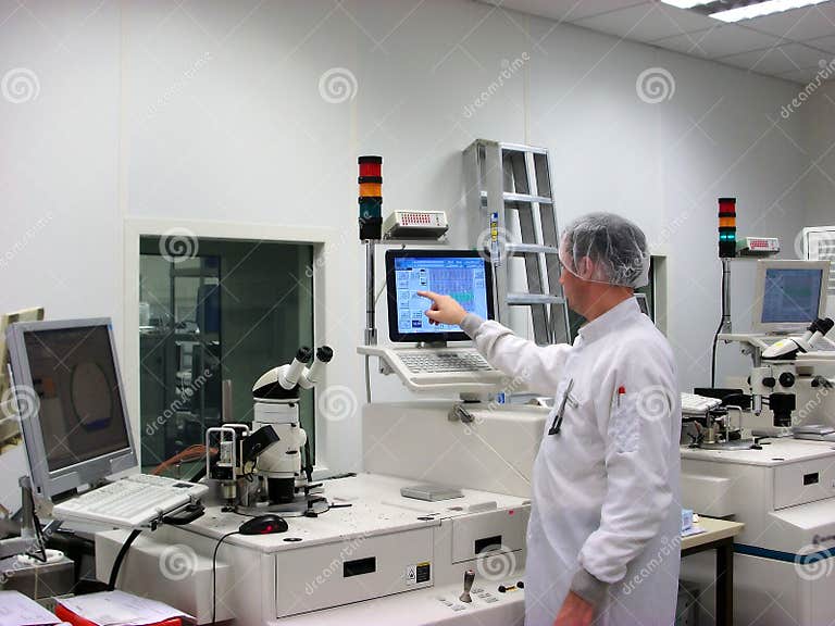 Operator of the Measuring Station Stock Image - Image of manual ...