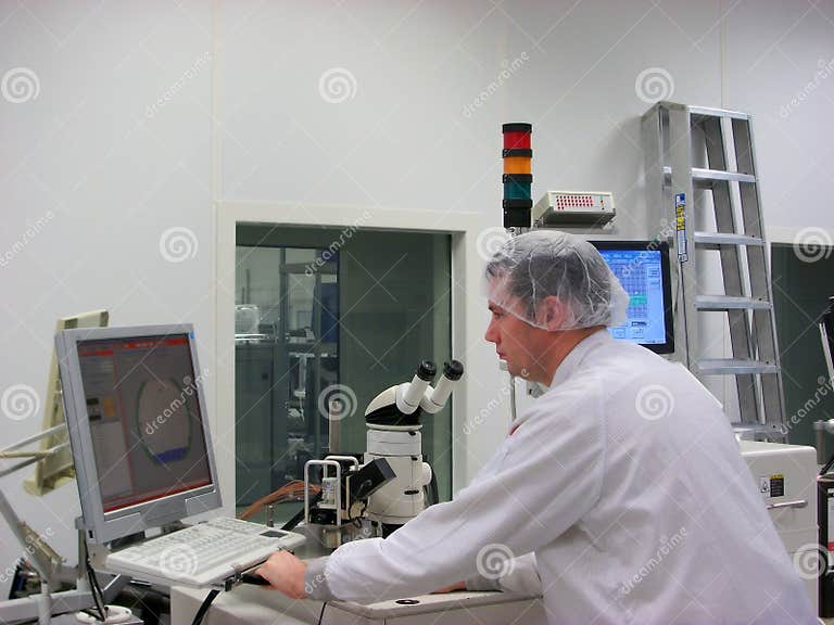 Operator of the Measuring Station Stock Photo - Image of black ...