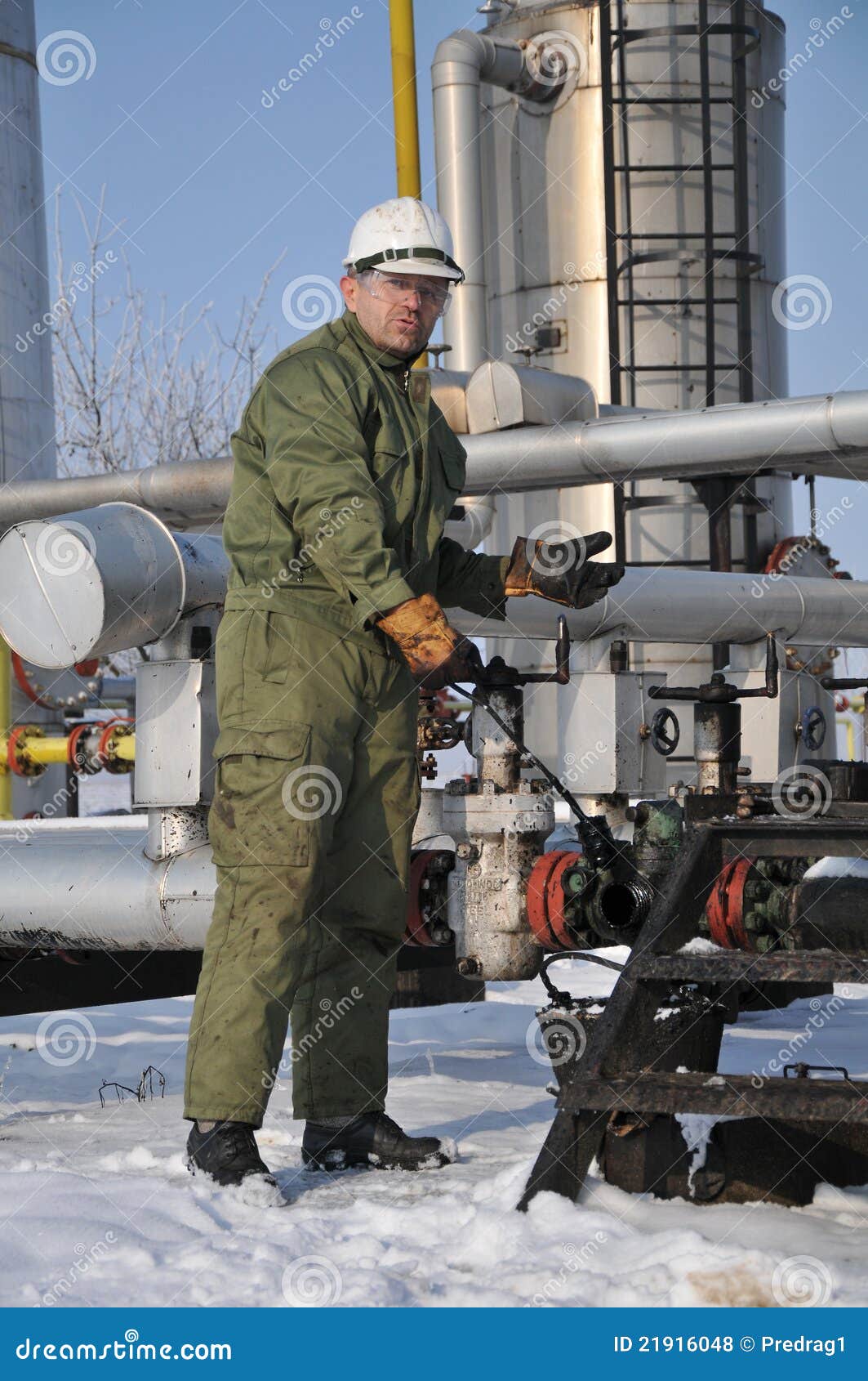 Operator in the Oil and Gas Collection Stock Photo - Image of ...