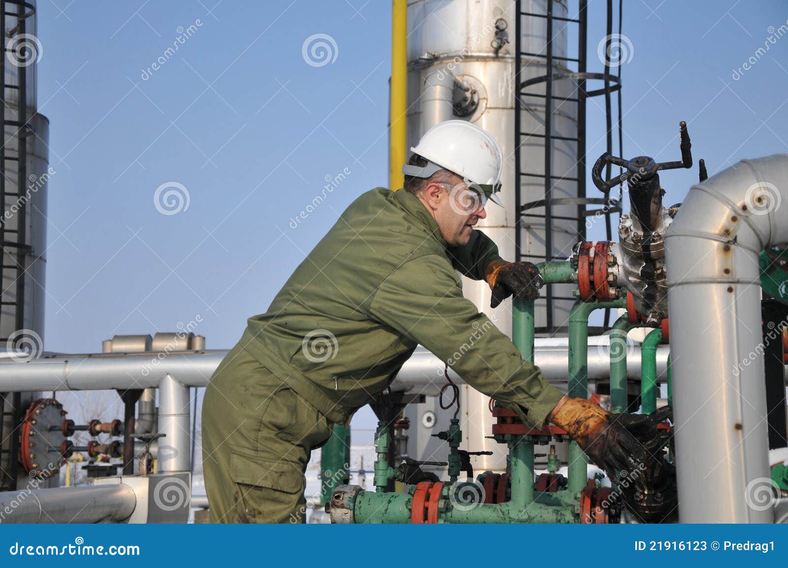Operator in the Oil and Gas Collection Stock Image - Image of fluid ...