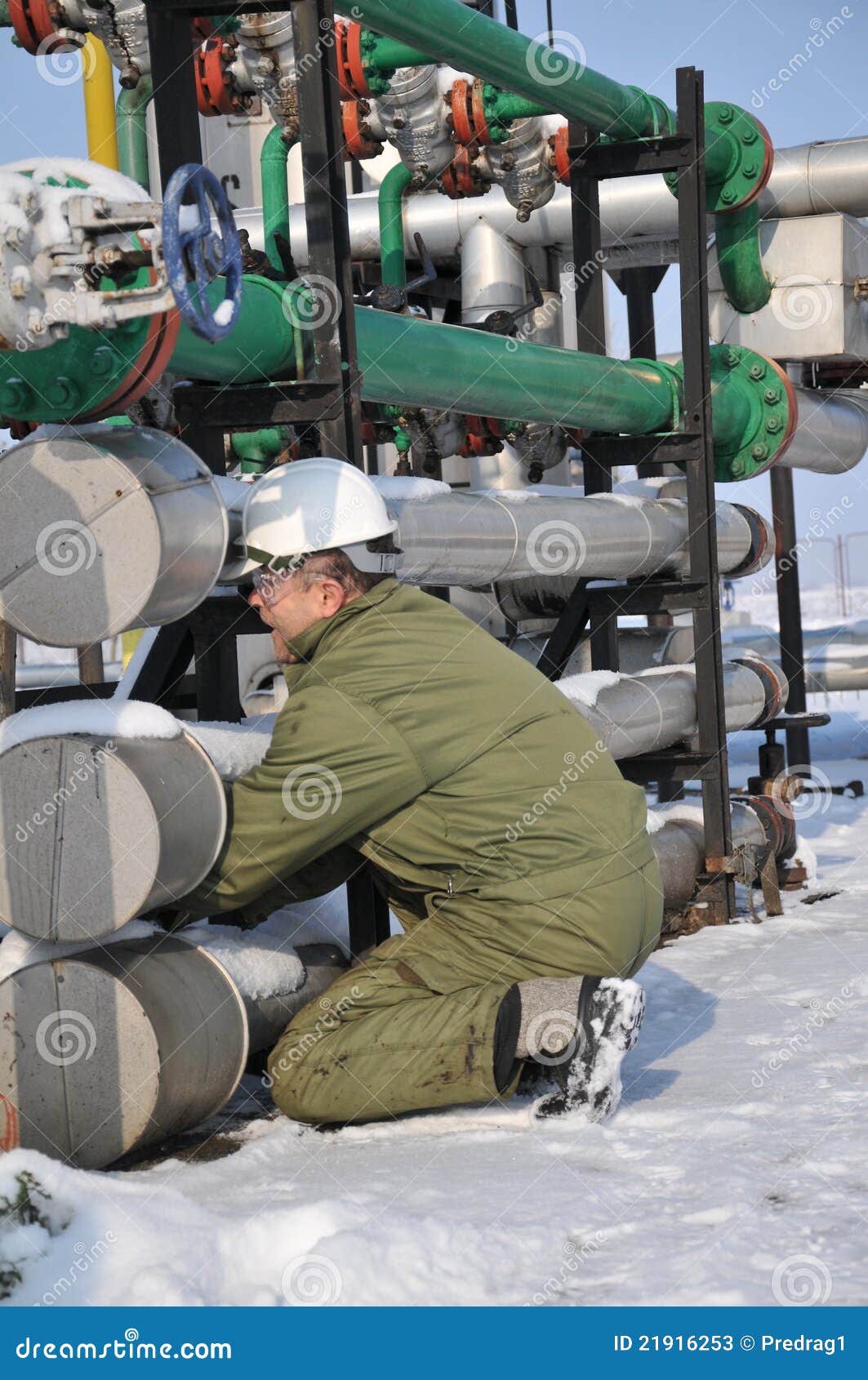 Operator in the Oil and Gas Collection Stock Image - Image of pipe ...