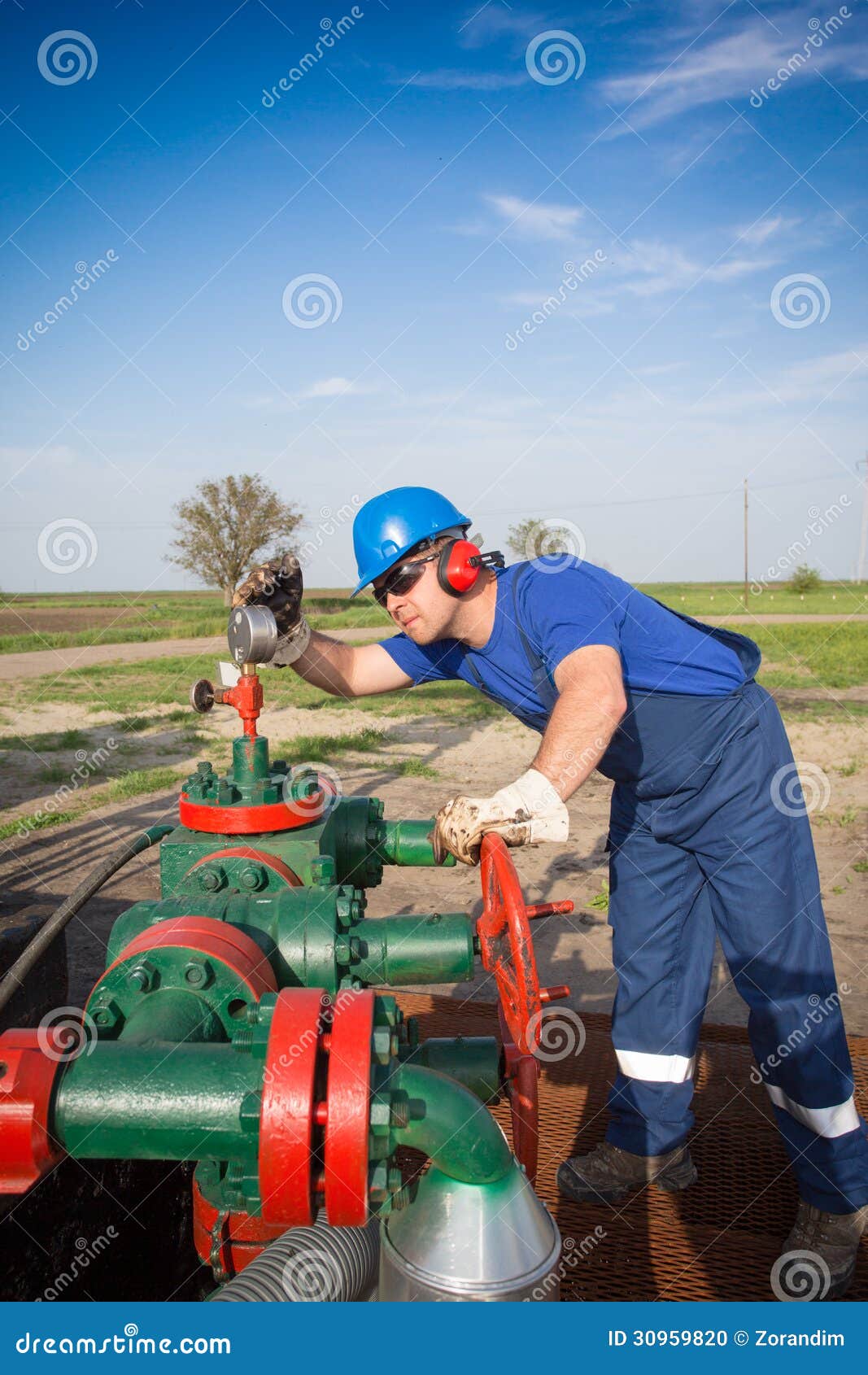 Operator in the Oil and Gas Field Stock Photo - Image of storage ...