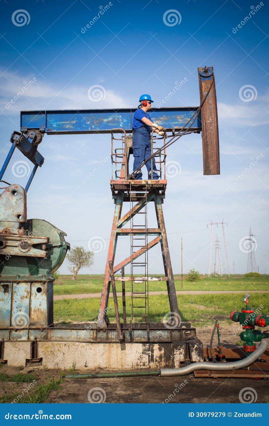 Operator in the Oil and Gas Field Stock Image - Image of metal, power ...