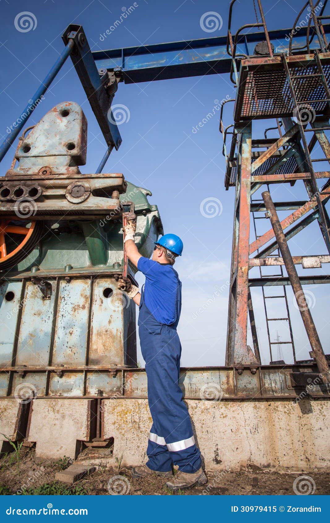 Operator in the Oil and Gas Field Stock Image - Image of pollution ...