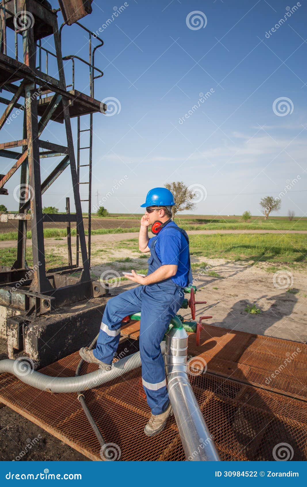 Operator in the Oil and Gas Field Stock Photo - Image of business ...