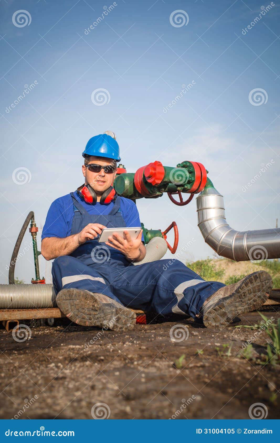Operator in the Oil and Gas Field Stock Image - Image of building ...