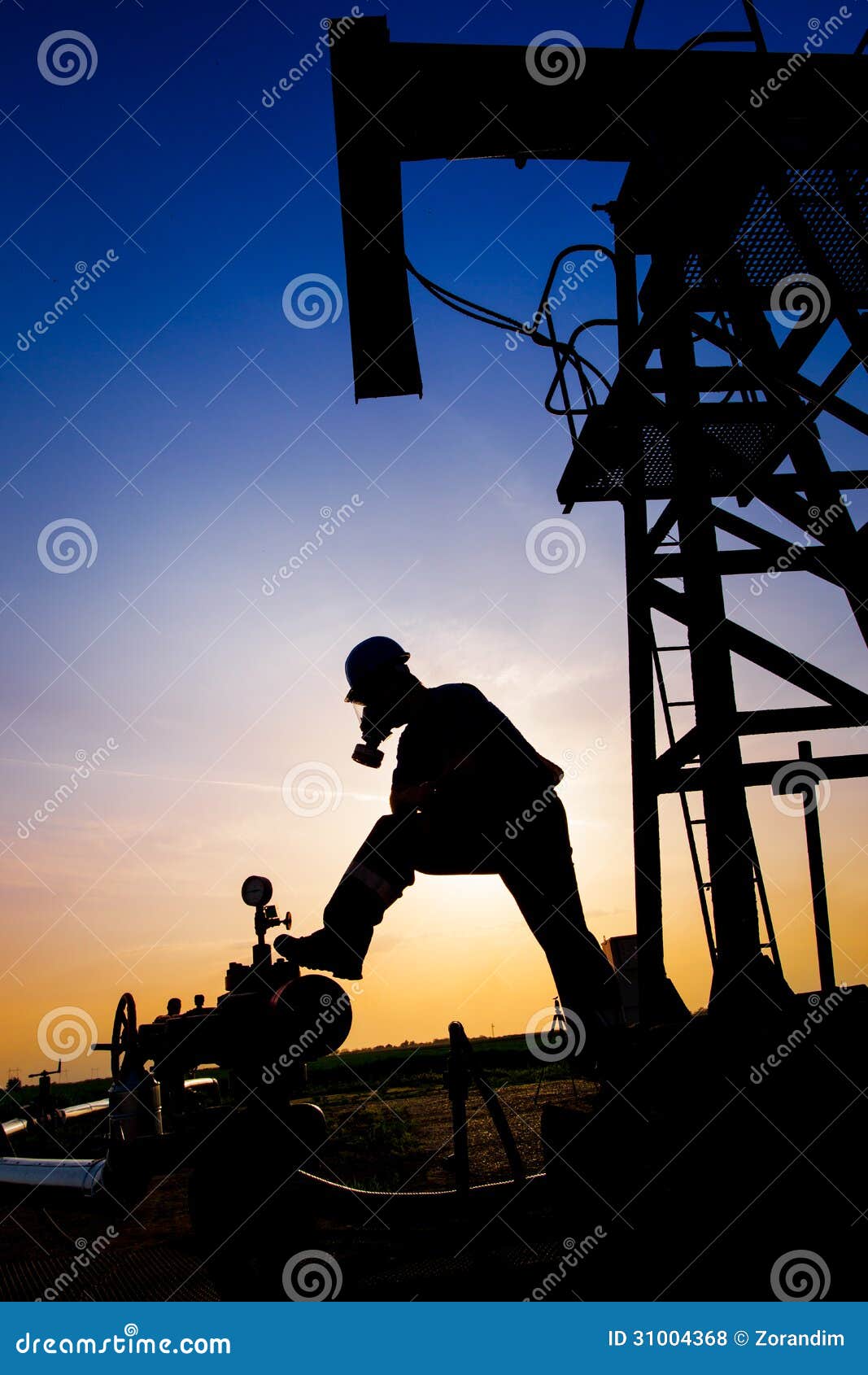Operator in the Oil and Gas Field Stock Photo - Image of technology ...