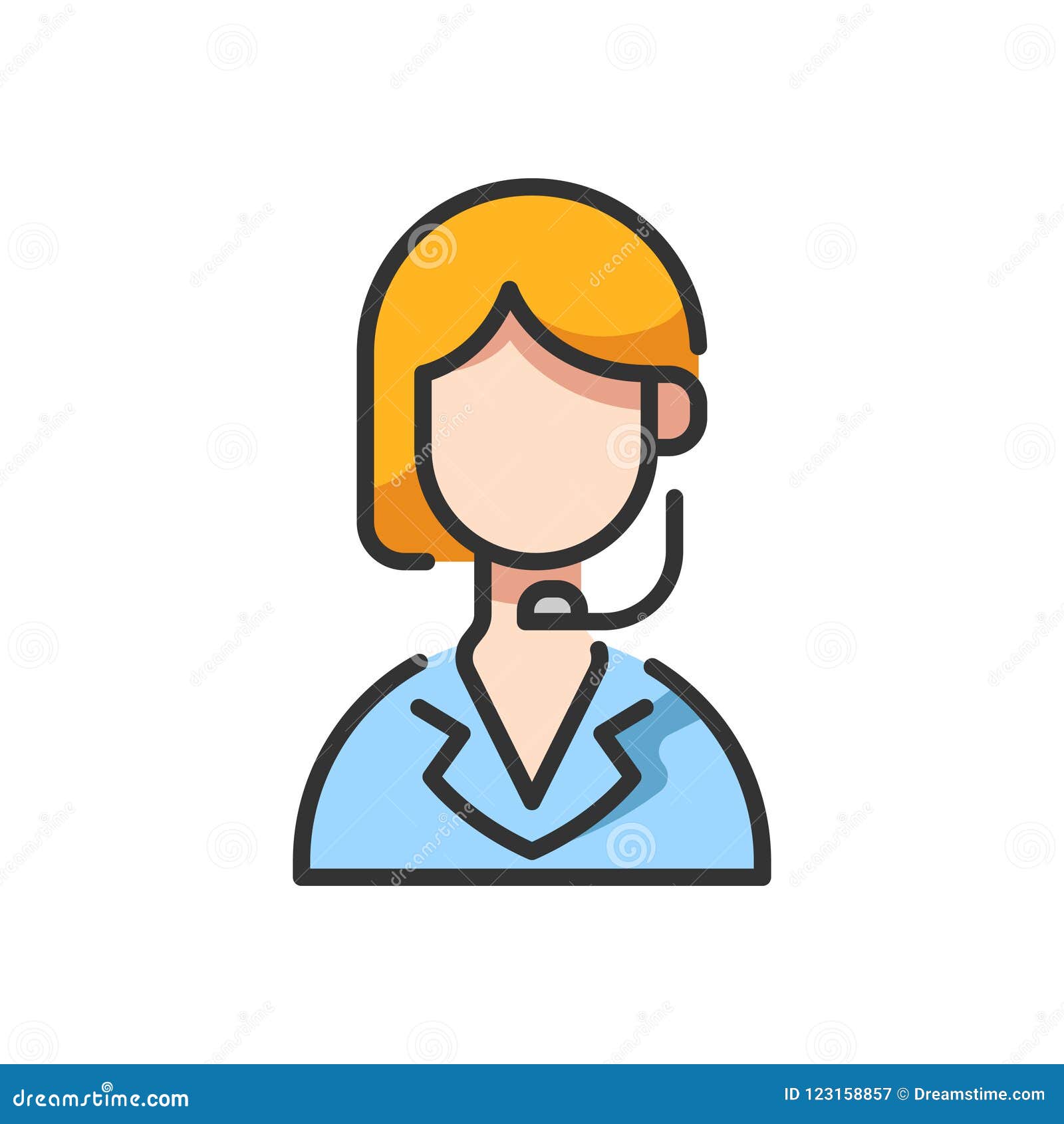 Operator stock vector. Illustration of call, support - 123158857