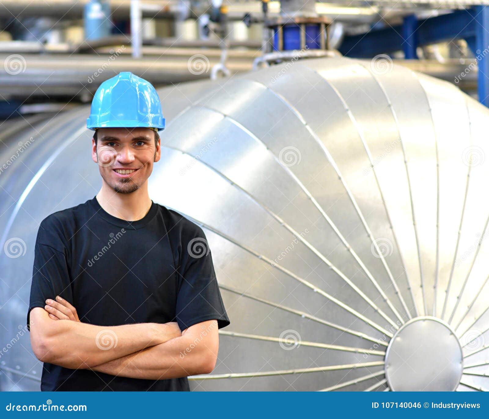 Operator Repairs a Machine in an Industrial Plant with Tools Stock ...